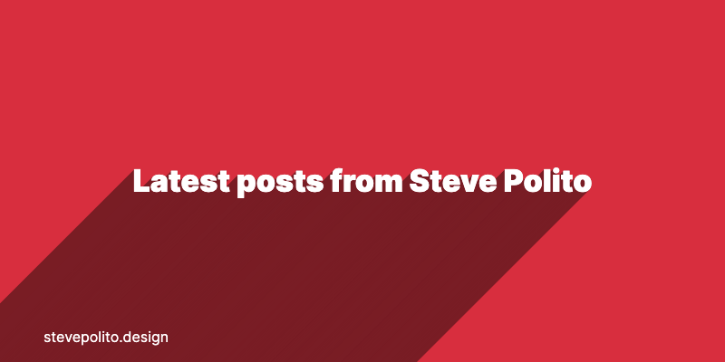 Latest posts from Steve Polito